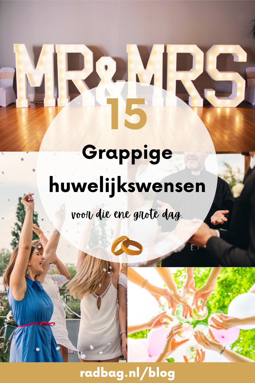 15 grappige huwelijkswensen voor het toekomstige bruidspaar