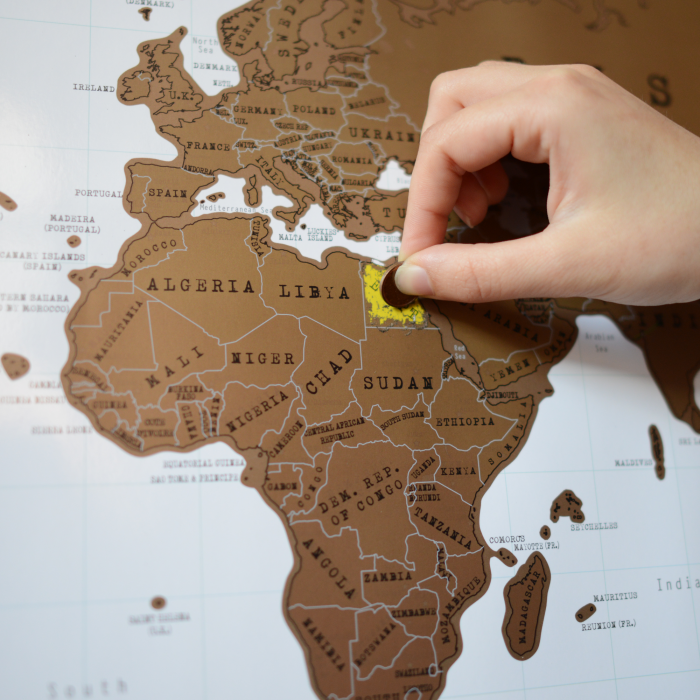 Wereldkaart om te krassen